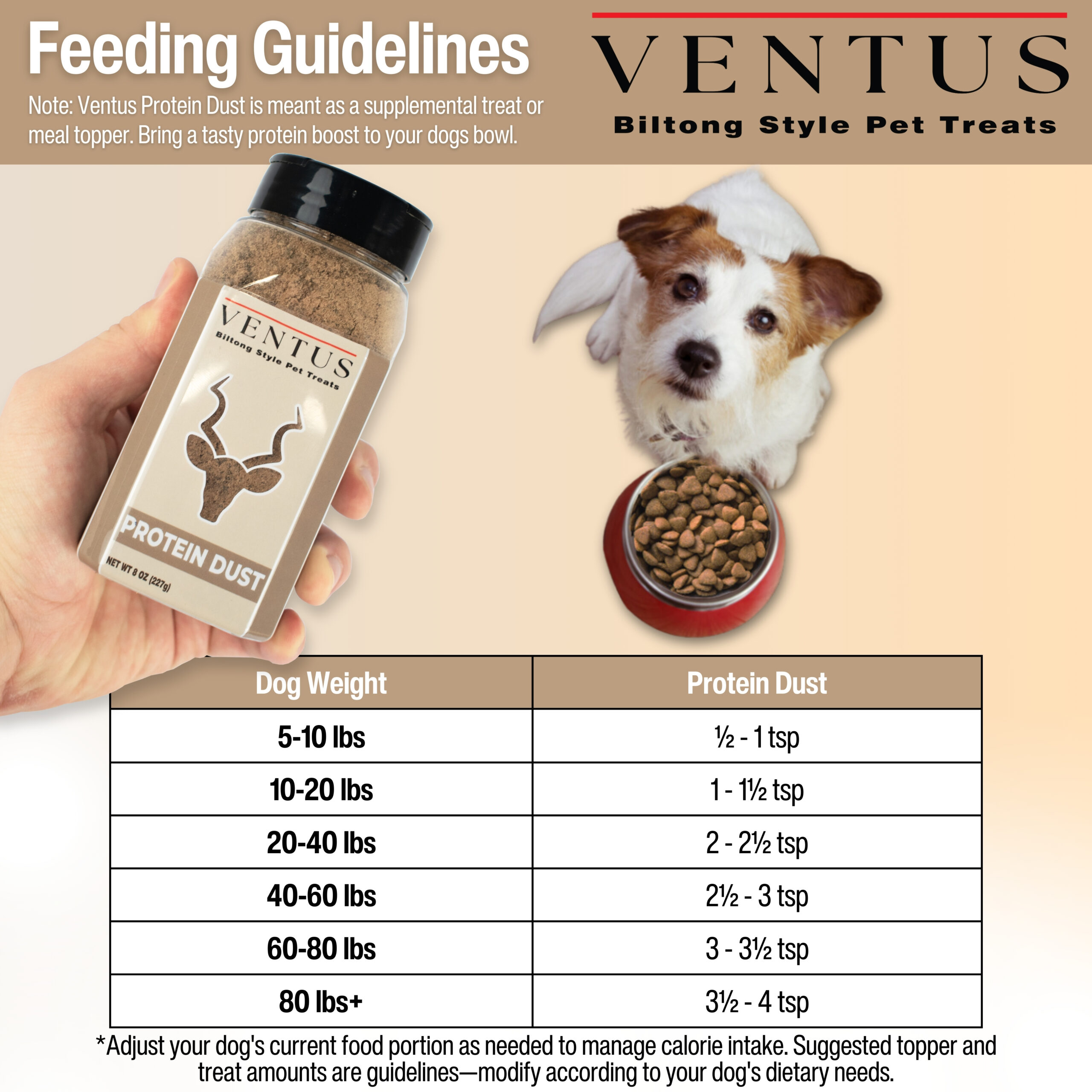 Dog Food Topper | Venison Pet Treat | Ventus Pet Treats